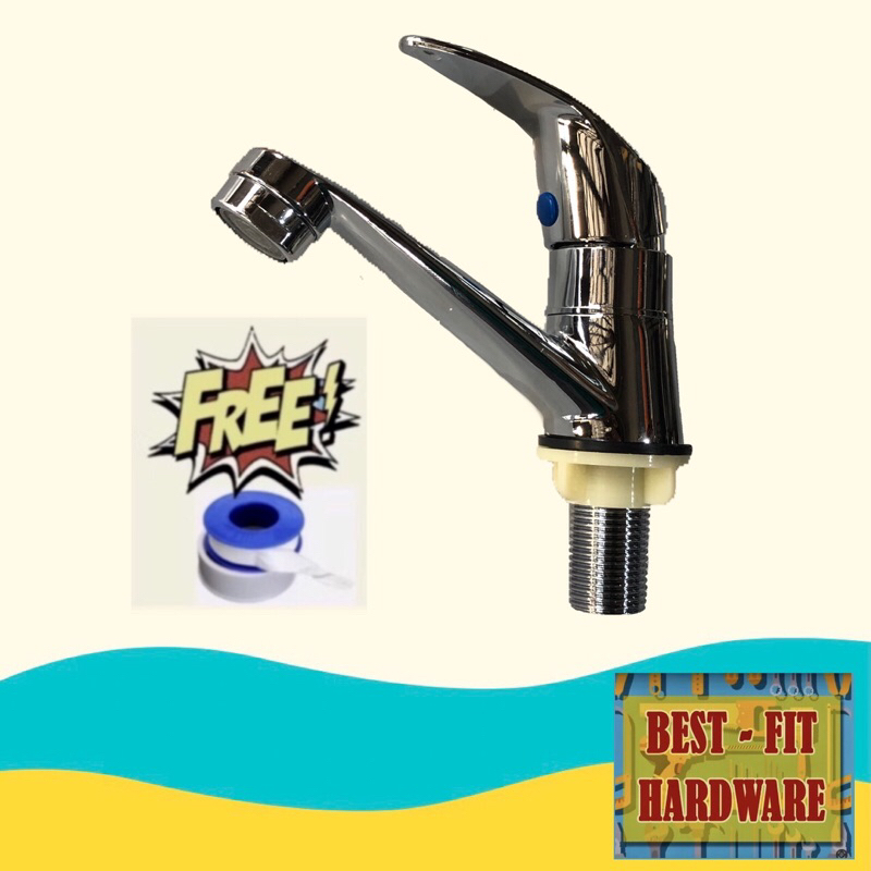 HAWK - CHROME PVC LAVATORY FAUCET LIFT TYPE HANDLE w/ FREE TEFLON ...