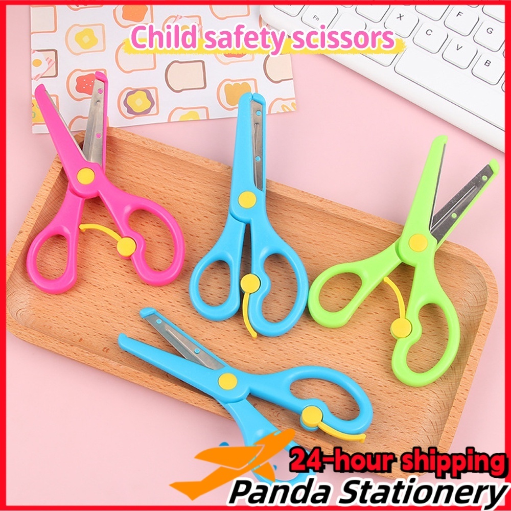 Children Safety Scissors Handmade Scissor Kids DIY Design Craft School ...