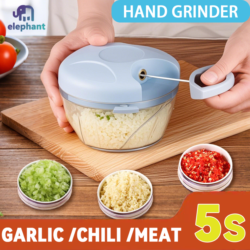 500/1000ml Multi-function Food Processor Manual Garlic Grinder ...
