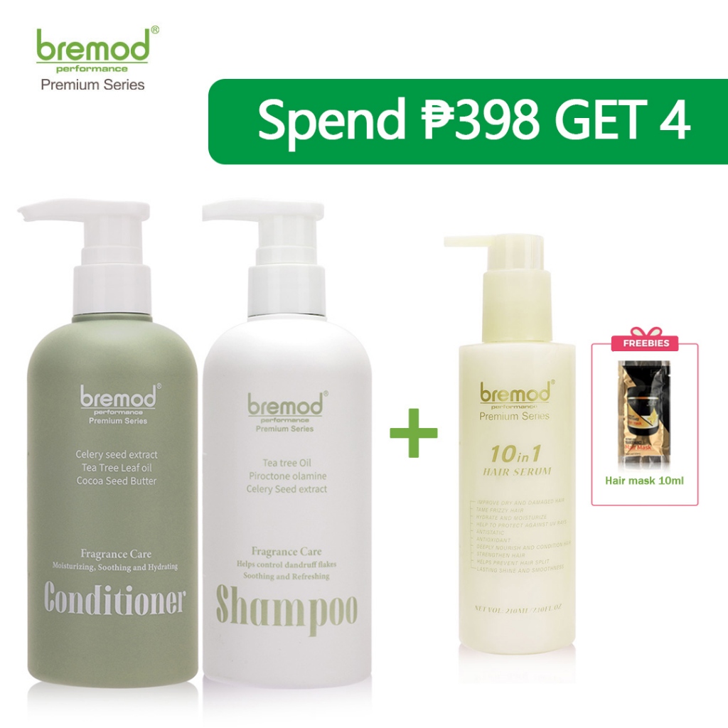 Bremod Shampoo Conditioner Hair Care Set 10 In 1 Hair Serum Repair Dry ...