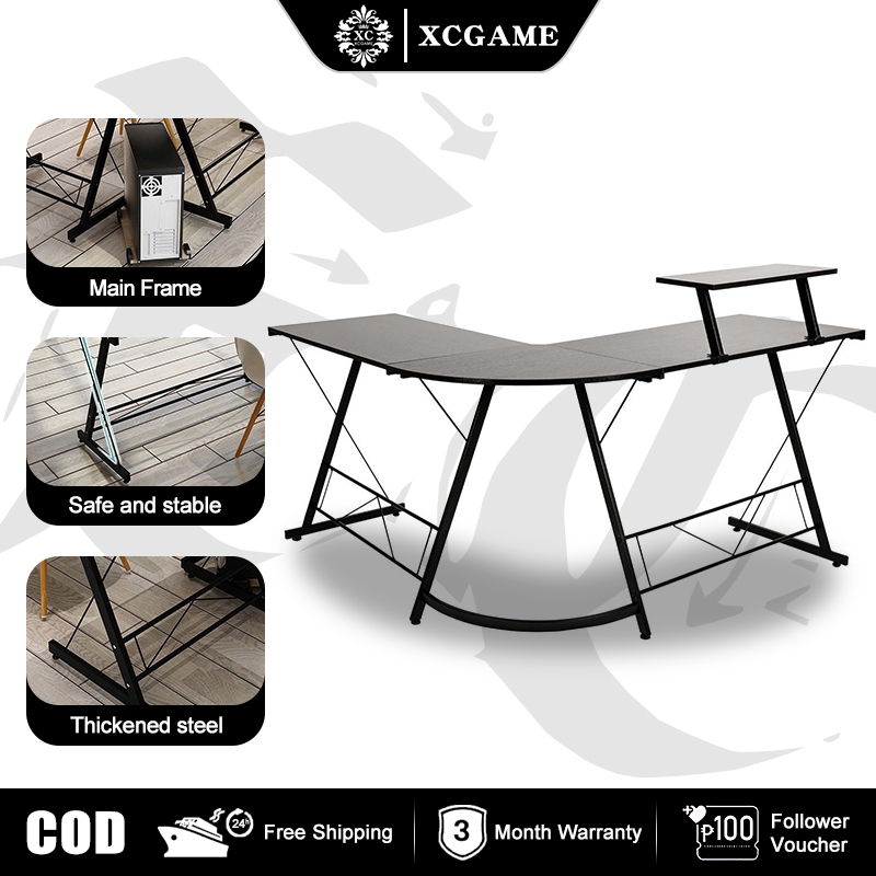 XCGAME L-Shaped Corner Desk Computer Gaming Desk PC Table Study table ...