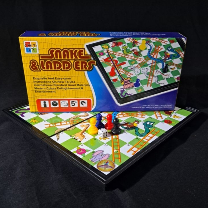 Magnetic Snakes and Ladders Board Game Set - Folding Portable Design ...