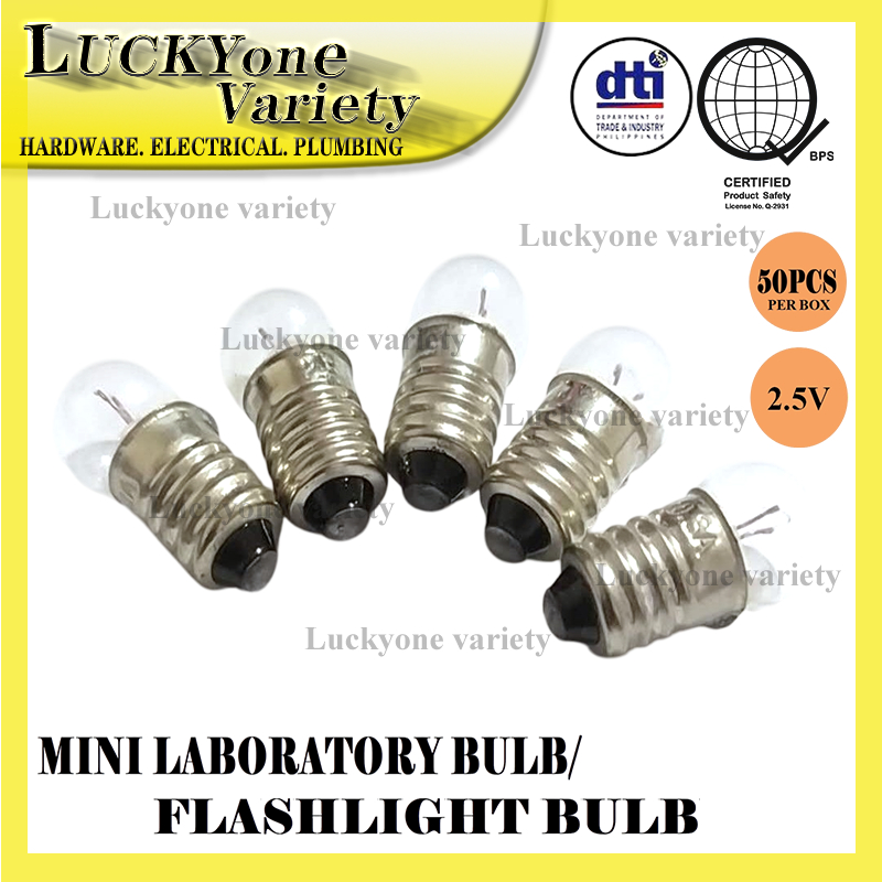 MINI LABORATORY BULB/FLASHLIGHT BULB PER BOX | Shopee Philippines
