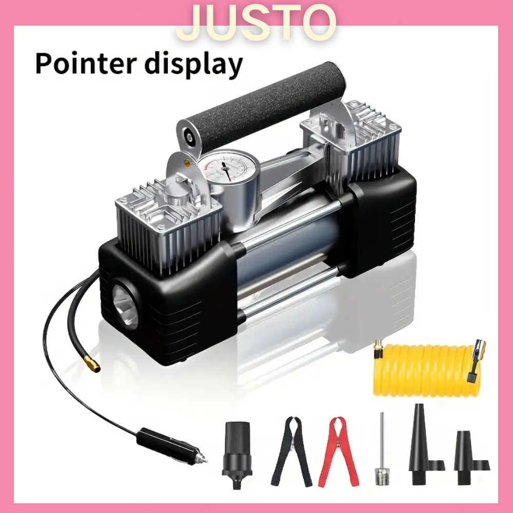 Portable Two-cylinder On-board Air Charging Pump Cars Motorcycles ...