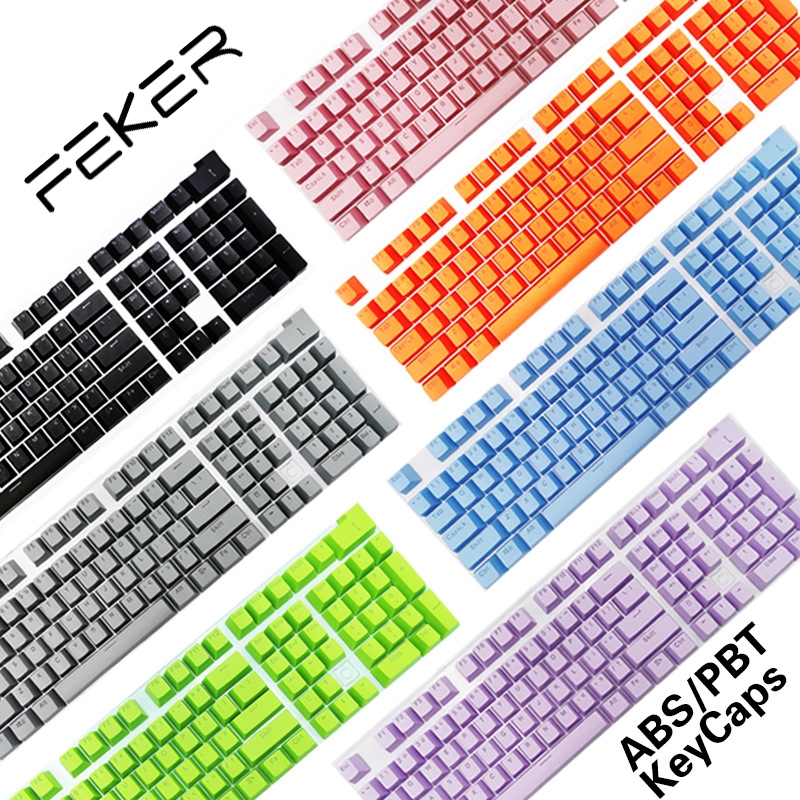 FEKER ABS Keycaps OEM Profile Backlit Keycap for RK61 61/87/104/108 ...