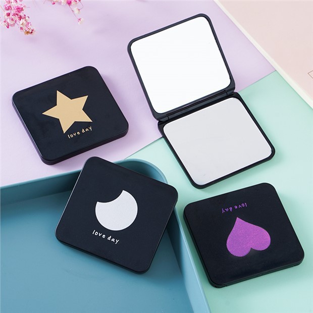 Mini Square Makeup Mirror Portable Double-sided Vanity Mirror Cosmetic ...