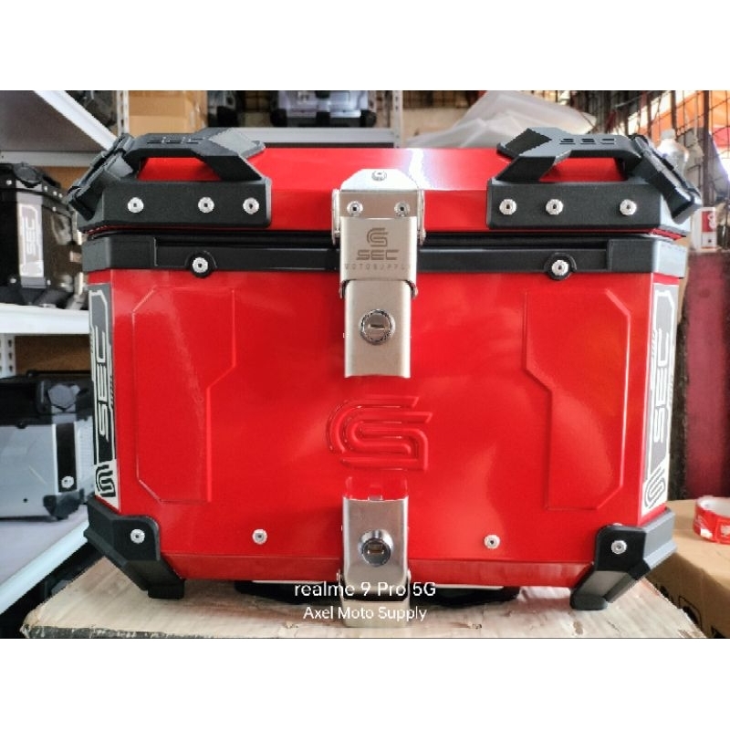 Sec Alloy Top Box Red Edition 45L with Backrest | Shopee Philippines
