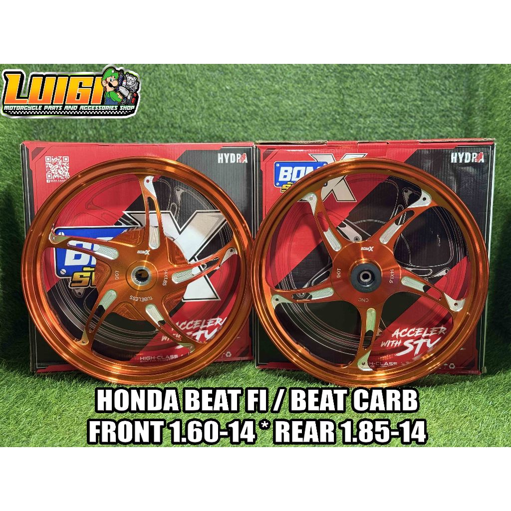 BOM RANGSIT CNC MAGS HYDRA 14s 5 SPOKES HONDA BEAT FI / BEAT CARB (100% ...