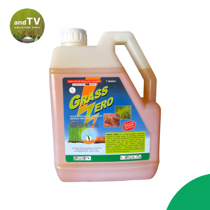 GRASS ZERO Herbicide 1 Gallon Glyphosate General Weed Killer | Shopee ...