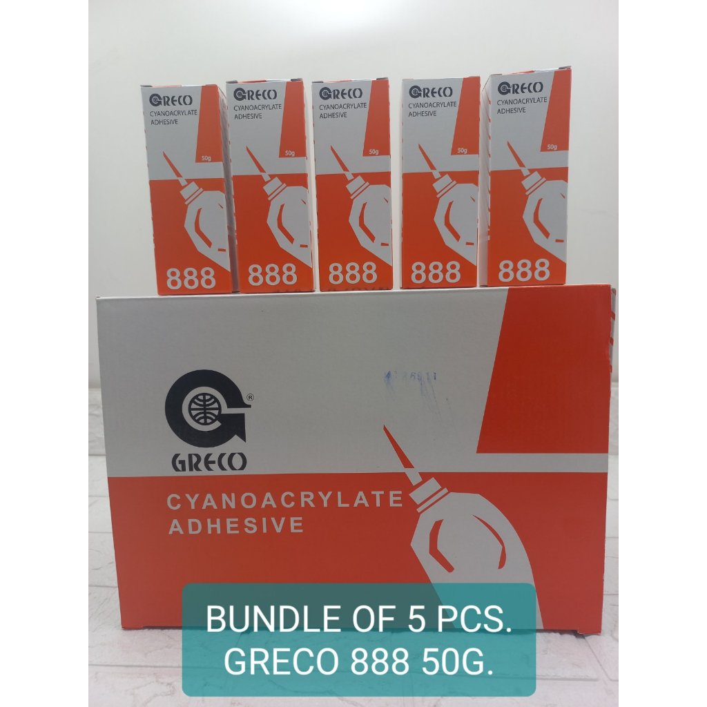 Greco 888 Cyanoacrylate Adhesive 50g And 2Og Bundle of 5 | Shopee ...