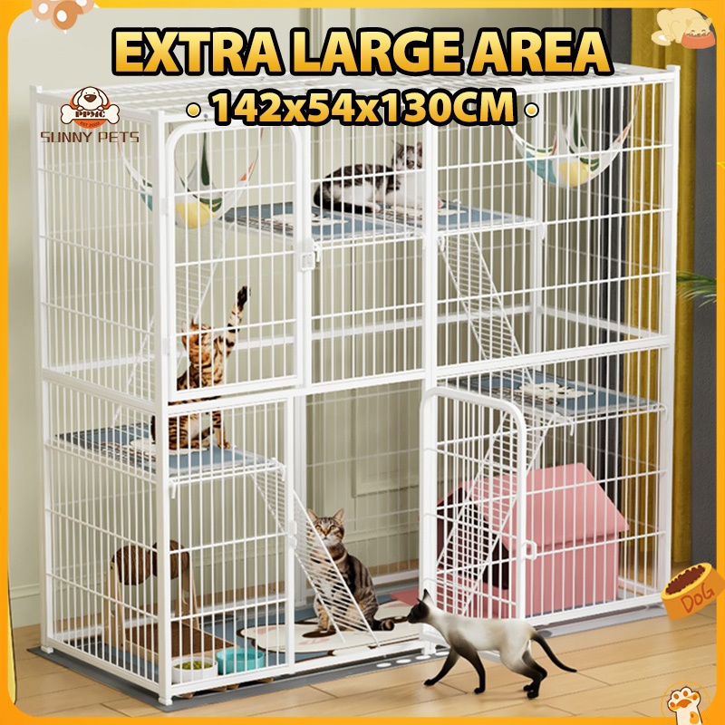 Cat Cage 4 Layer Large Platform Cage for Cat Dog Cat House Pet Cage Cat ...