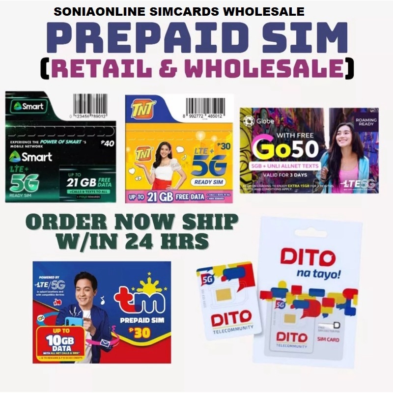 [ LOWEST PRICE ] SIM CARDS and E Sim 5G TNT SMART TM GLOBE DITO BRAND ...