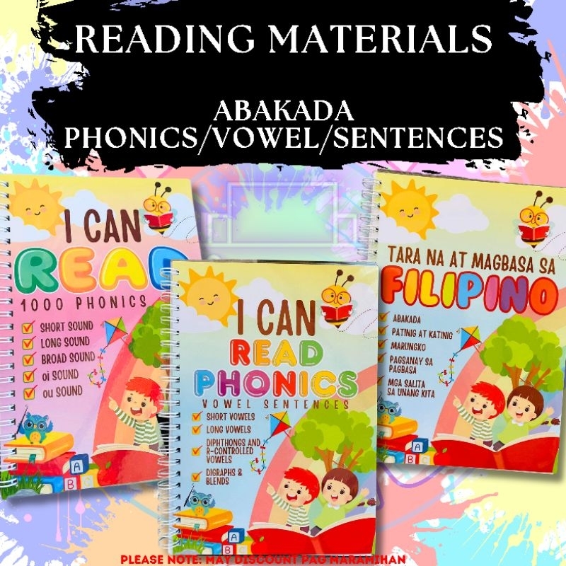 READING MATERIALS - ABAKADA / PHONICS / PHONICS VOWEL SENTENCES | Shopee Philippines