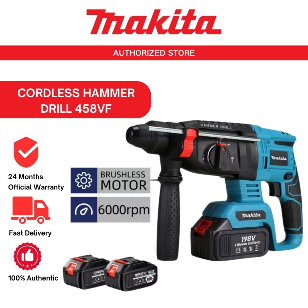 Rotary Hammer Drill Cordless Chipping Gun Drill Brushless Impact Drill ...