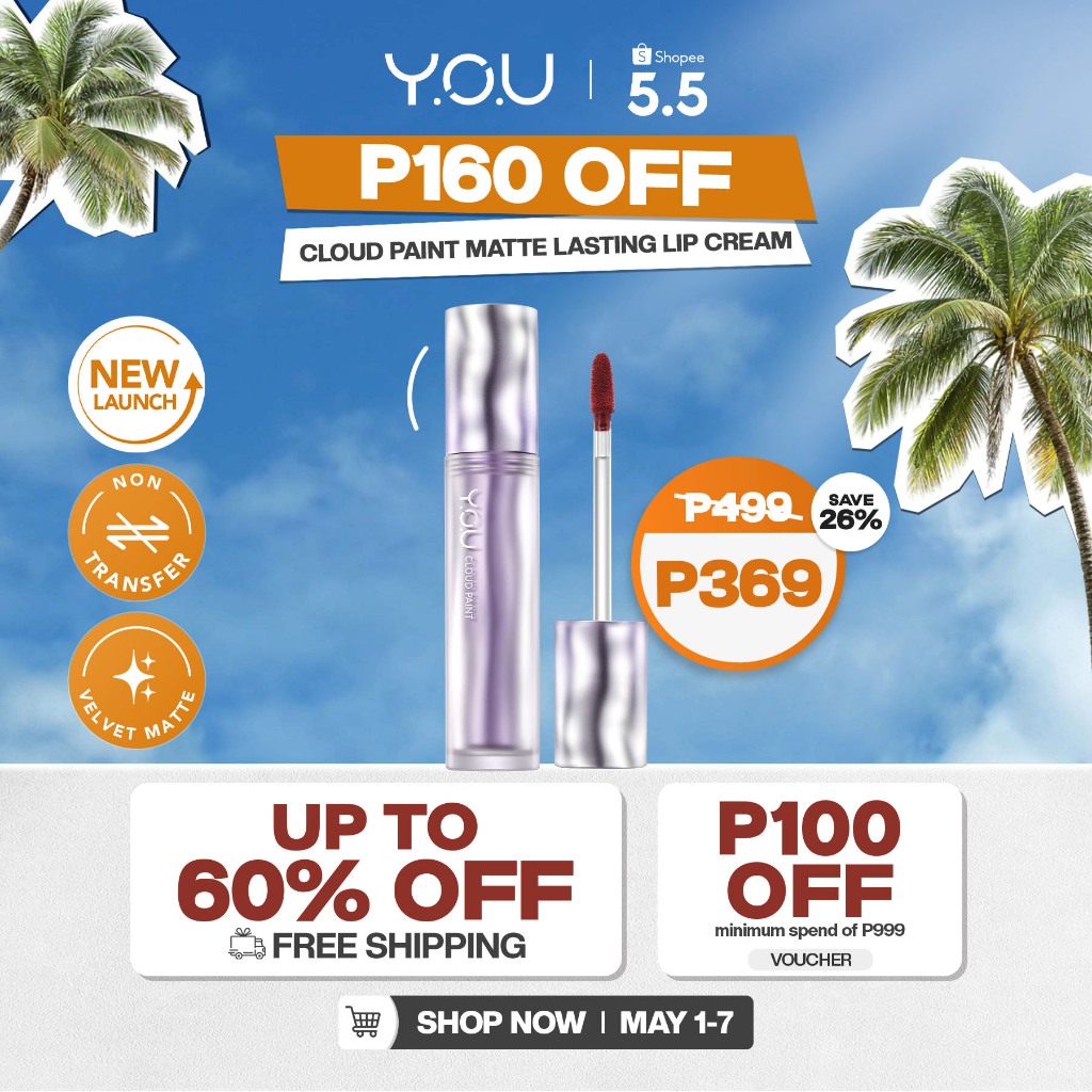[NEW LAUNCH] YOU Cloud Paint Matte Lasting Lip Cream | Long Lasting ...