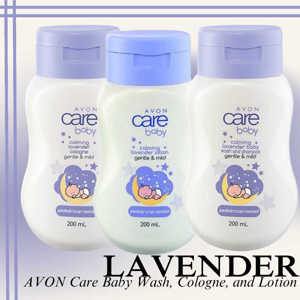 AVON Care Baby Calming Lavender Cologne, Lotion, and Wash and Shampoo ...