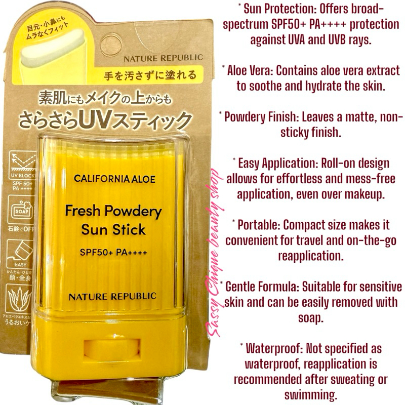 FRESH POWDERY SUN STICK SPF50+PA++++ [direct fromJapan] | Shopee ...