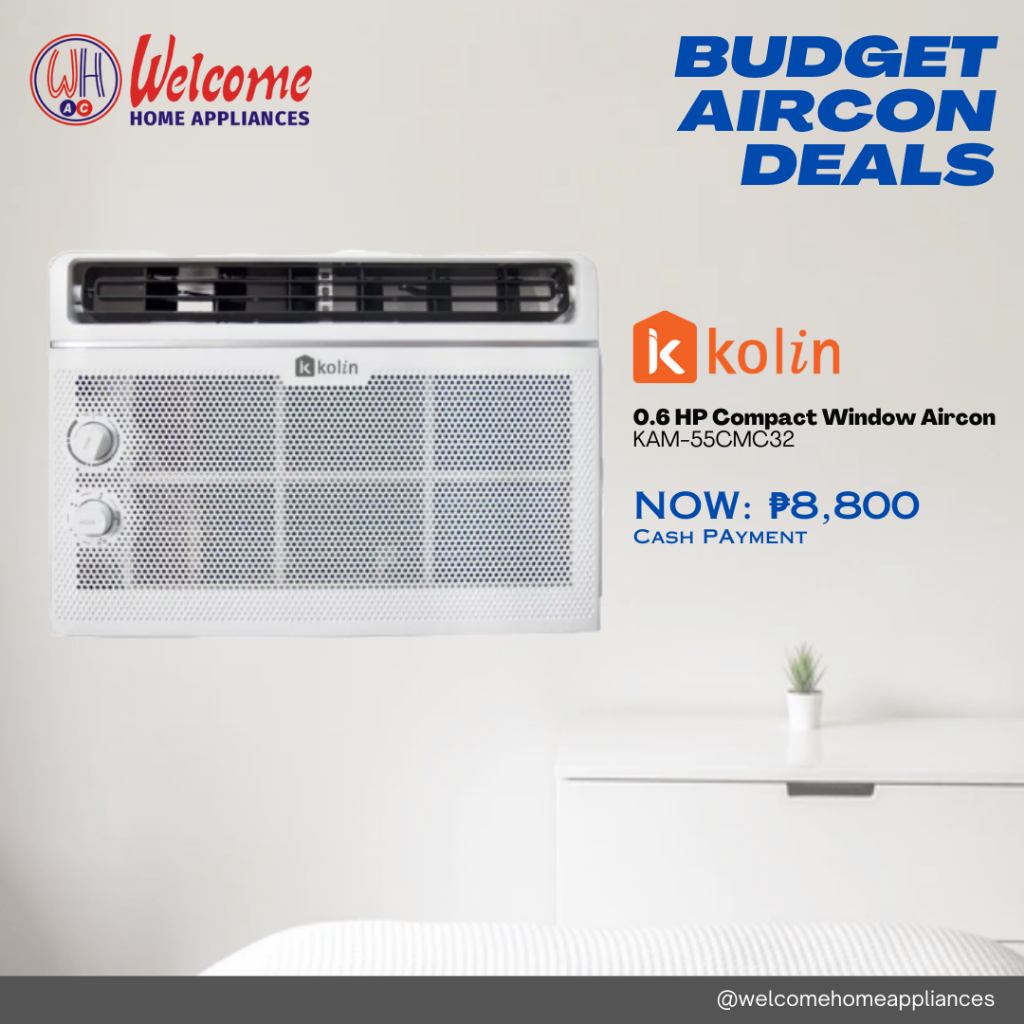 Kolin 0.6HP Compact Window Type Aircon KAM-55CMC32 | Shopee Philippines