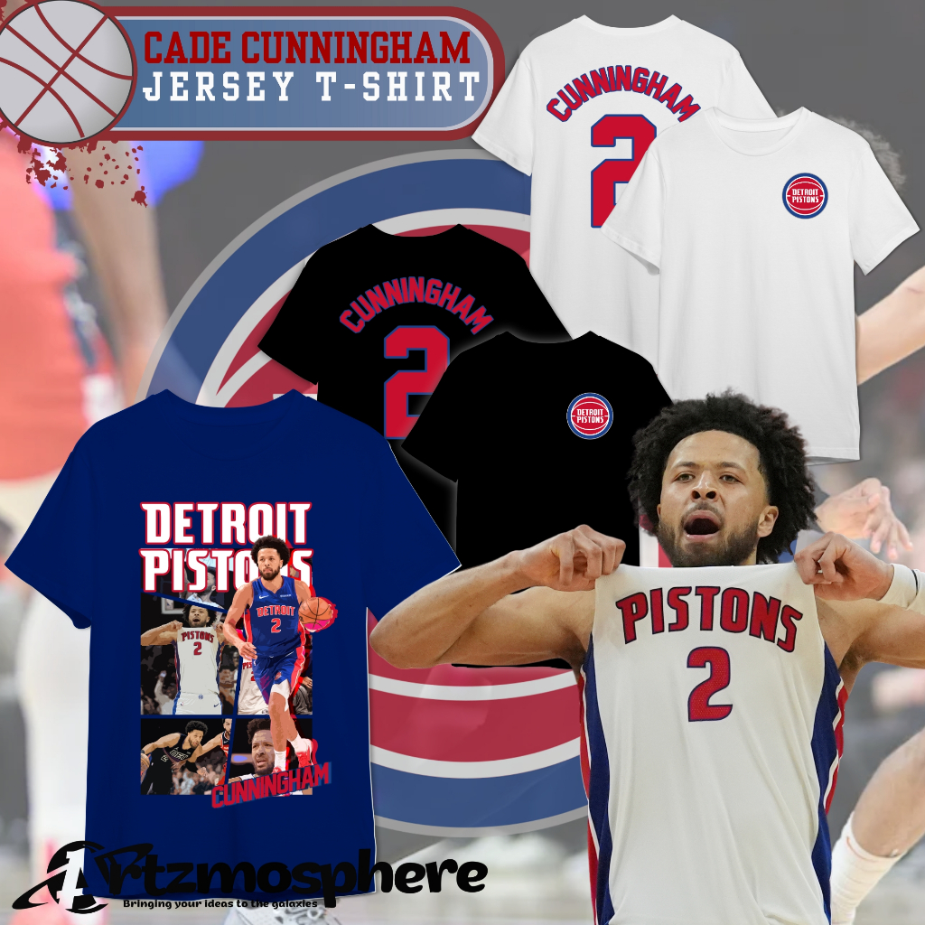 Cade Cunningham Detroit pistons NBA playoffs jersey shirt cotton unisex ...