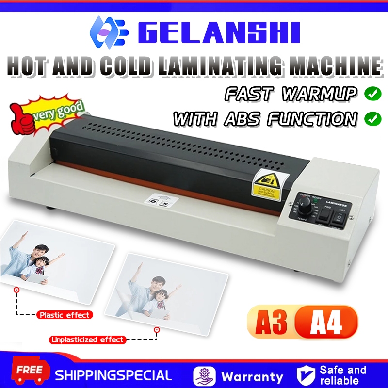 A3/A4 Laminator Machine HOT/COLD/REVERSE 220v Heavy Duty Laminating ...