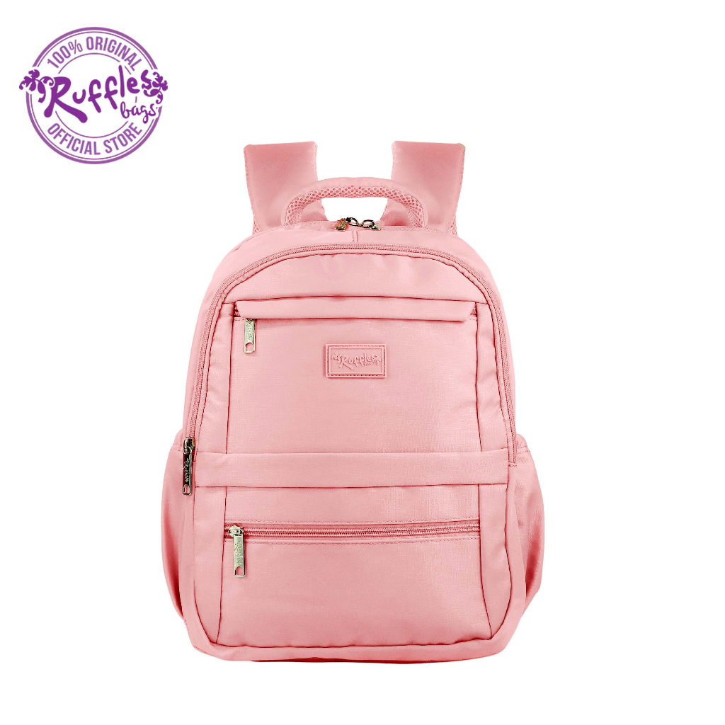 Ruffles Bags Savannah 16-Inch Backpack (Black, Peach, Navy Blue, Purple ...