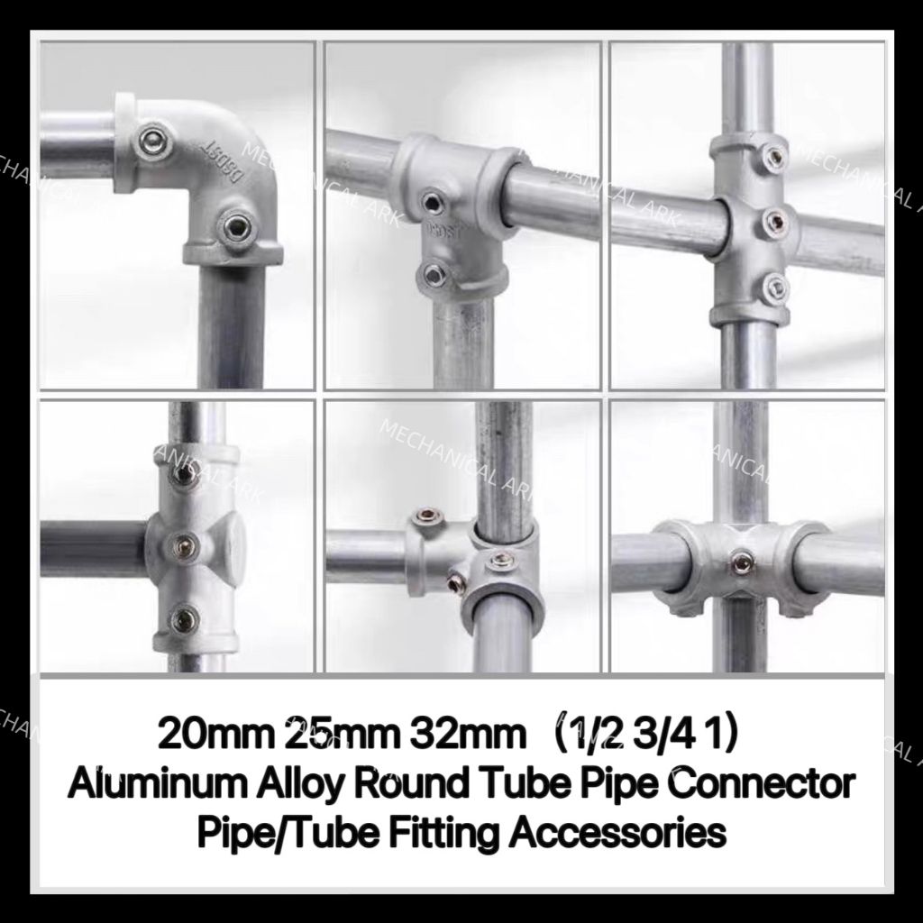 MA 20,25,32mm (1/2,3/4,1) Aluminum Alloy Round Tube Pipe Connector ...