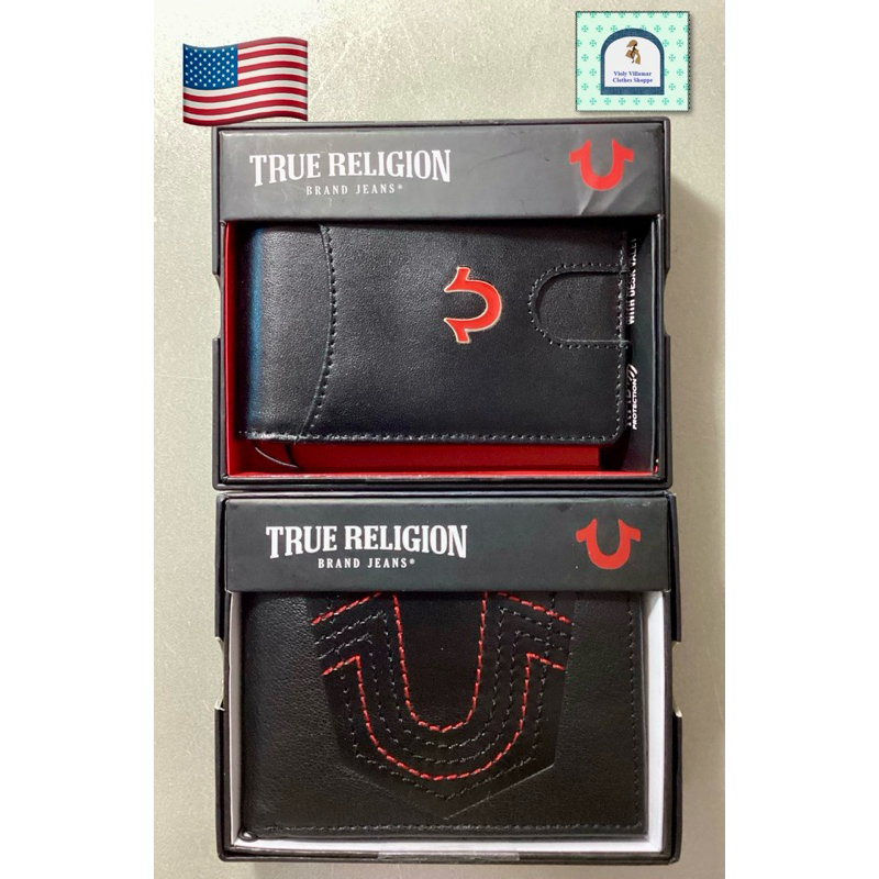 True Religion Men Bi fold Wallets 🇺🇸 (black) | Shopee Philippines