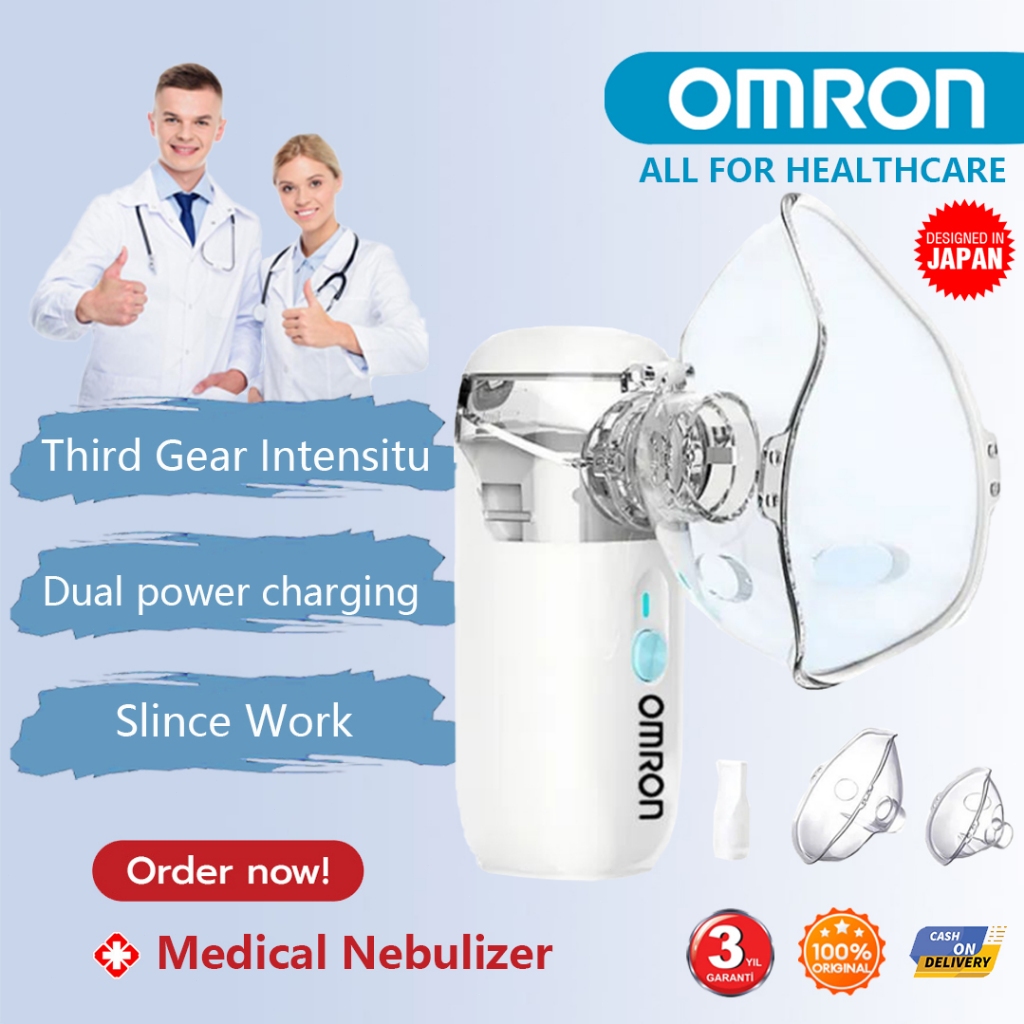 Omron Portable Mesh Nebulizer Rechargeable Handheld Medical Ultrasonic ...