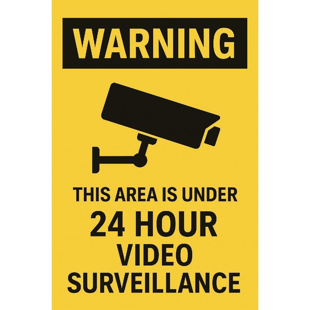CCTV 24 HOURS SURVEILLANCE - LAMINATED SIGNAGE | Shopee Philippines