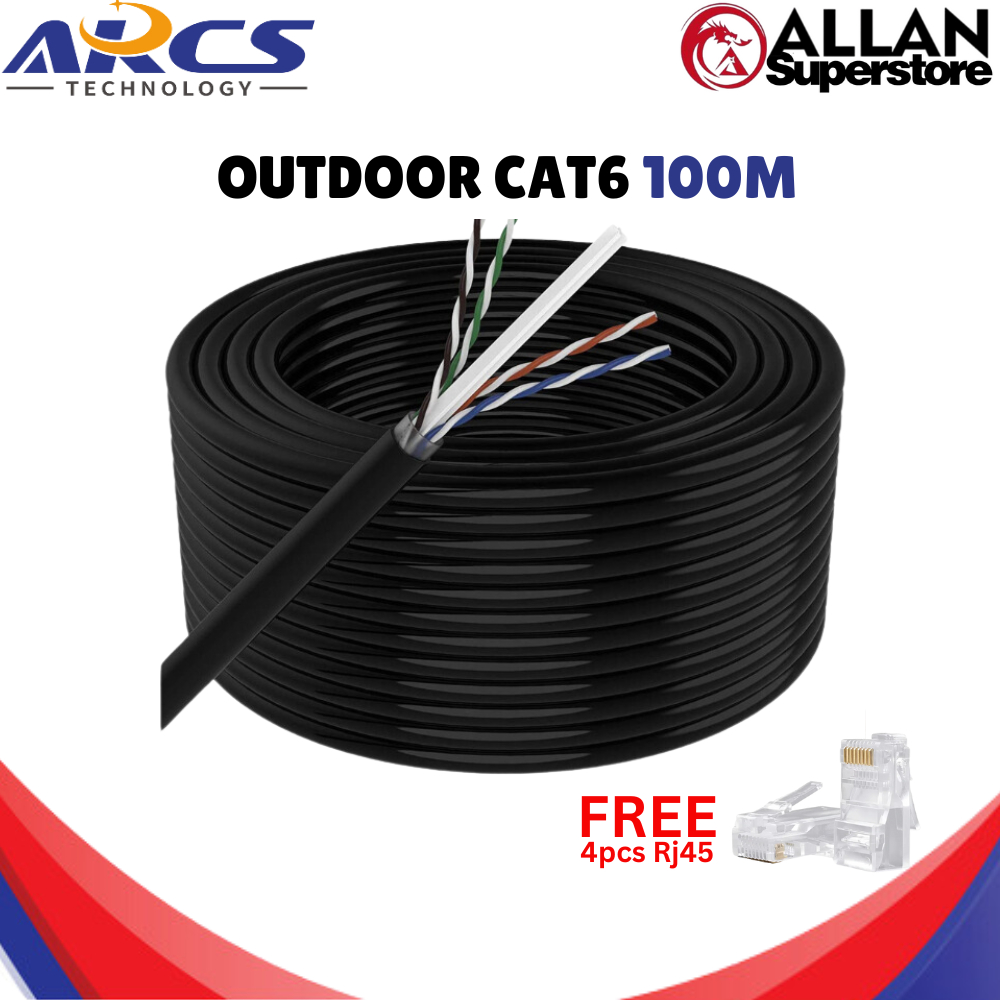 Allan Superstore Cat6 Outdoor Cable 100m Rj45 Ethernet Lan Internet ...