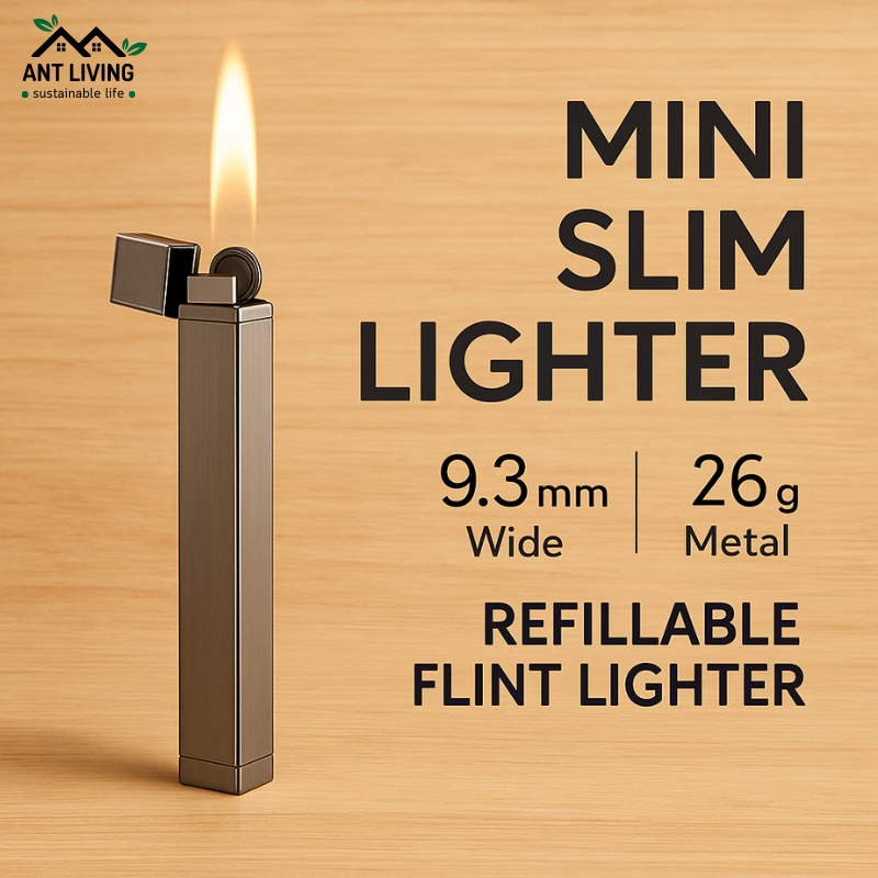 Mini Metal Lighter Refillable Grinding Stone Windproof Lighter Long ...