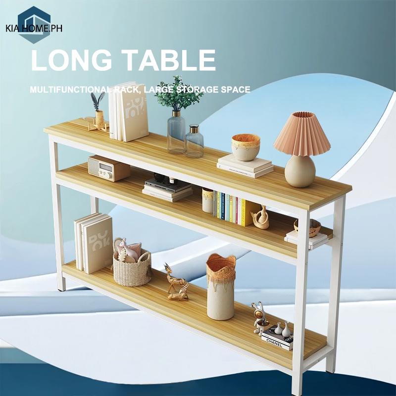 KIA HOME Long table Multi-layer sofa side table Computer table Narrow ...
