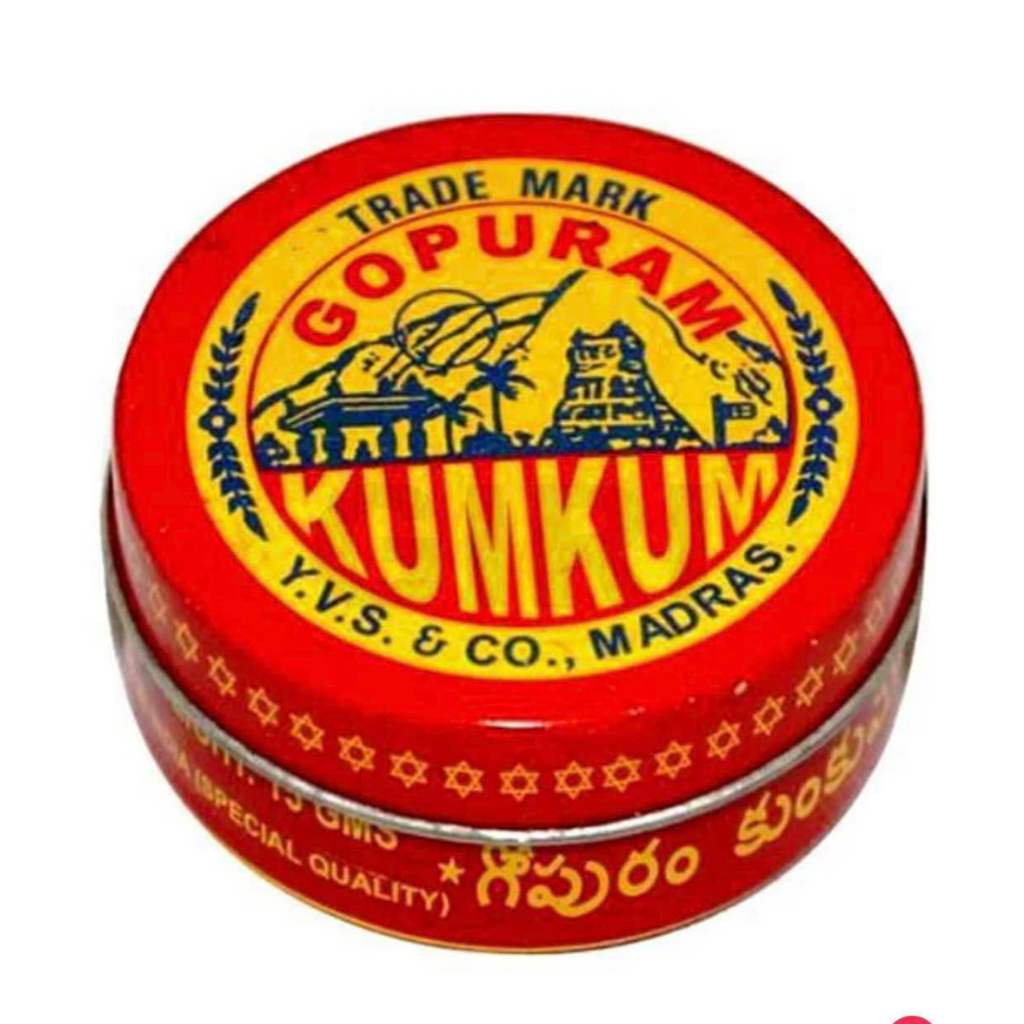 Gopuram Kumkum - Sindoor - Red Vermilion Powder - 100% Pure From India ...