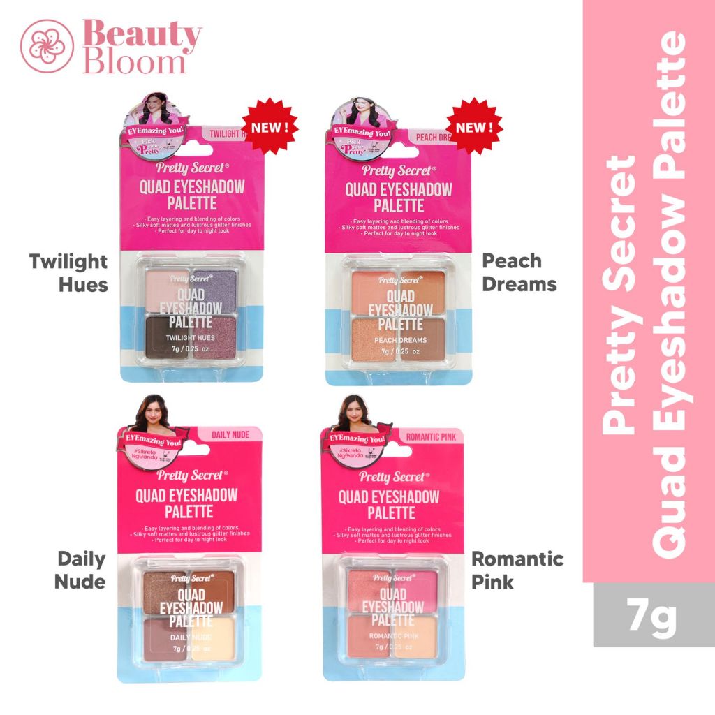 Pretty Secret Quad Eyeshadow Pallete - 7g | Shopee Philippines