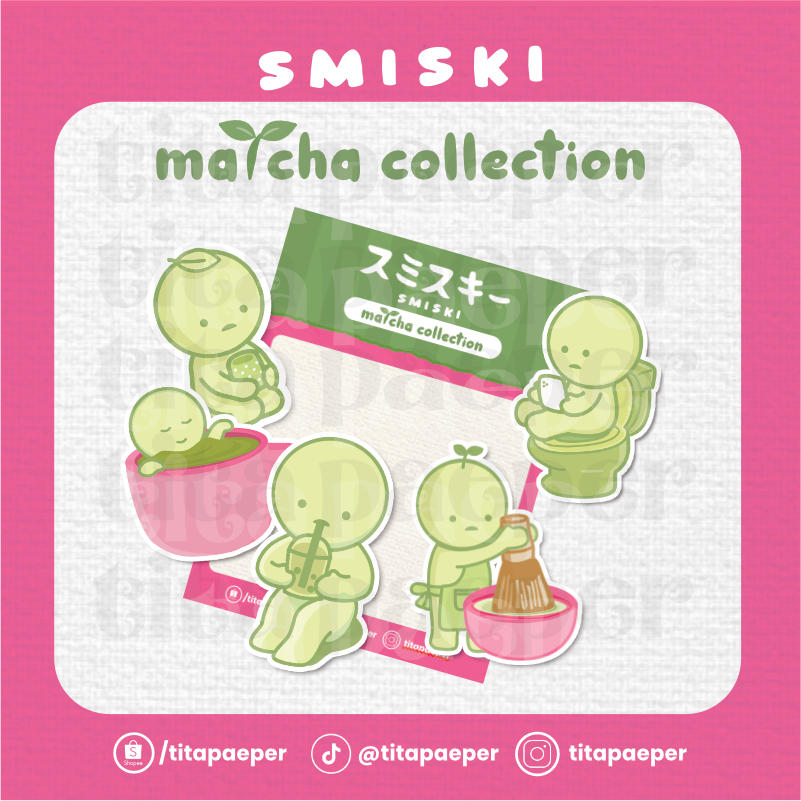 Smiski Matcha Waterproof Vinyl Sticker - Singles or Pack | Shopee ...