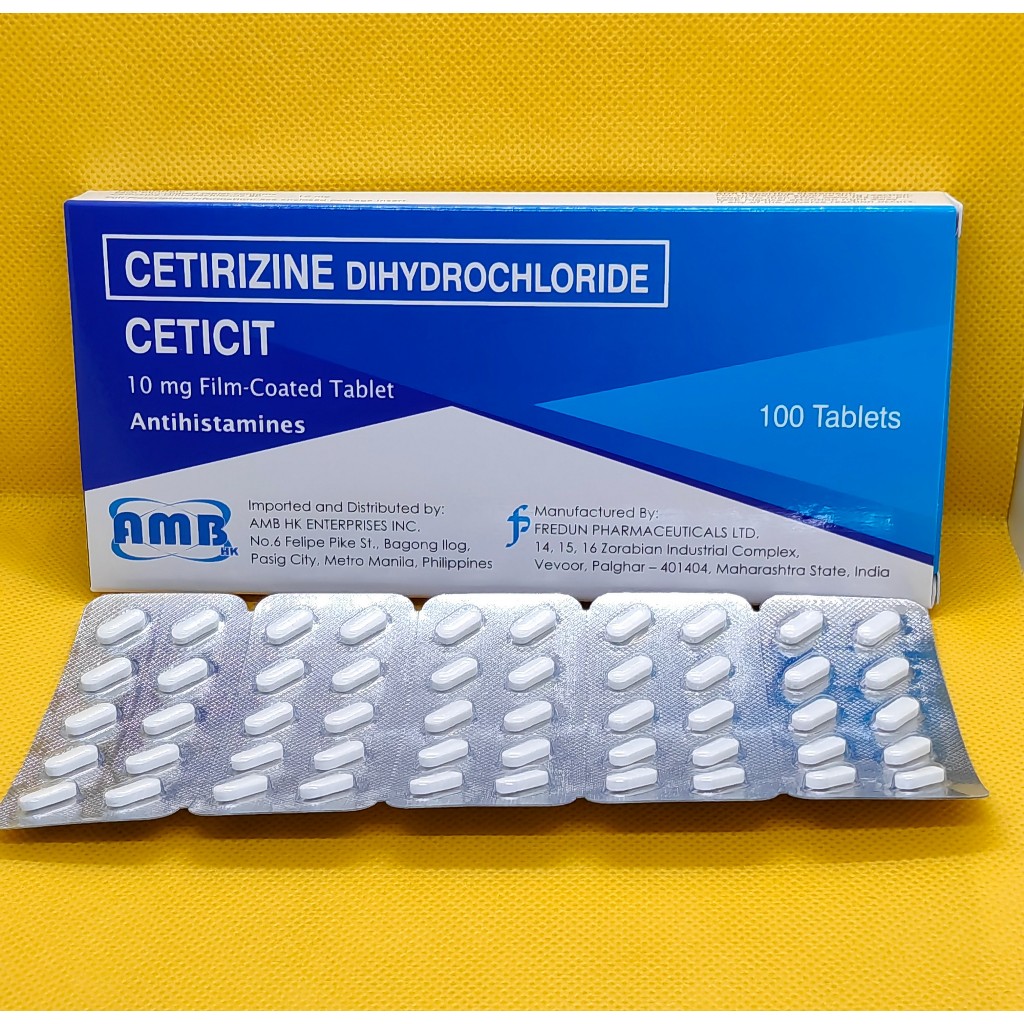 CETICIT CETIRIZINE 10mg TABLET Antihistamine for allergy - 100 tablets ...