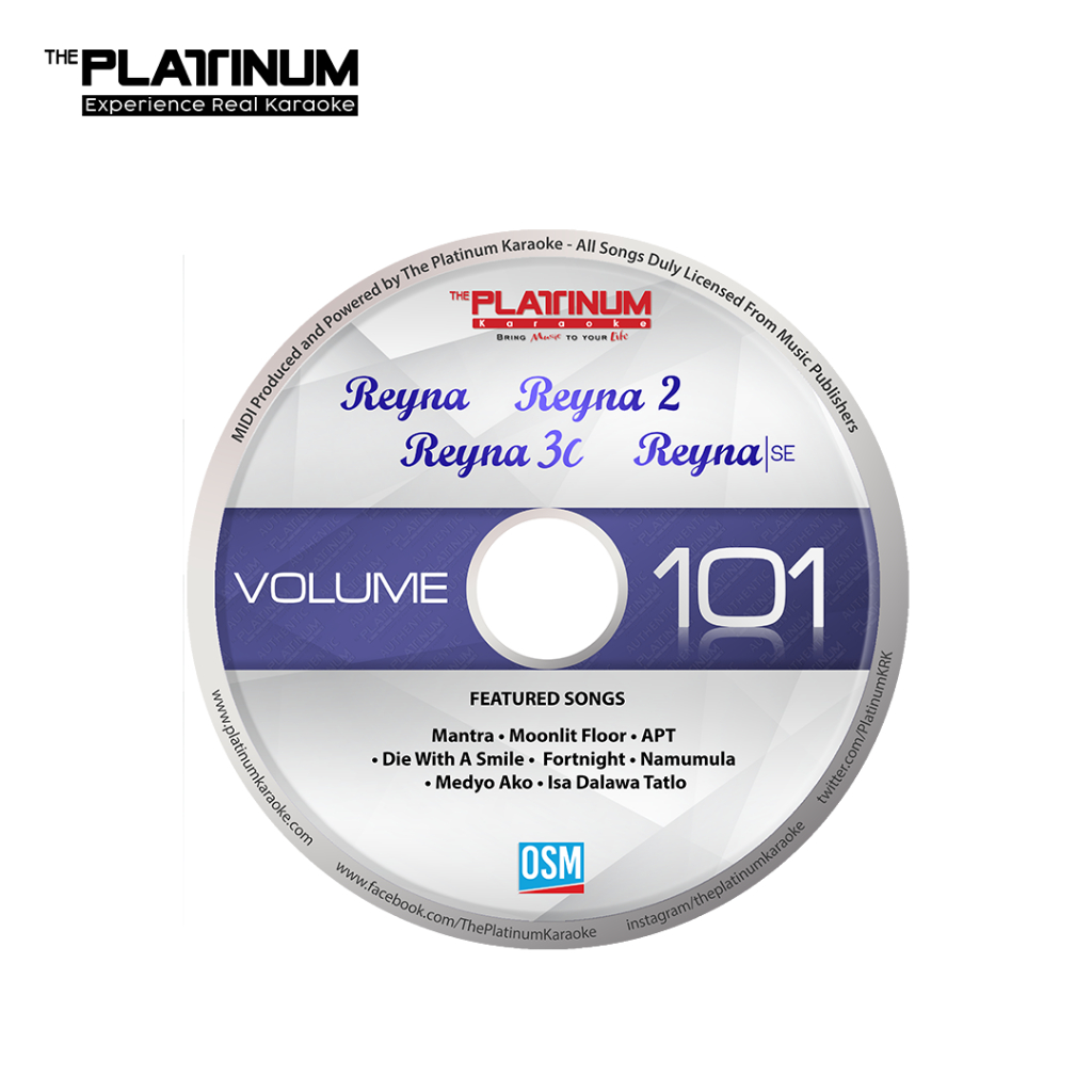 Platinum Karaoke Volume 101 CD For Reyna/2/3C/SE | Shopee Philippines
