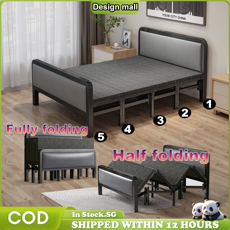 Metal Folding Bed Foldable Bed With Foam Single/Double Bed Frame With ...