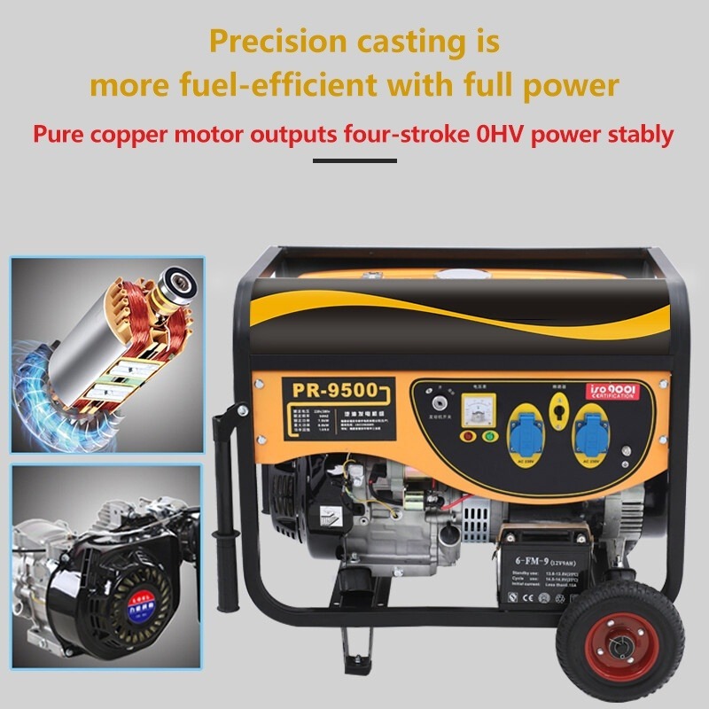 Portable Gasoline Generator 3500W Electric Battery and Manual Recoil ...