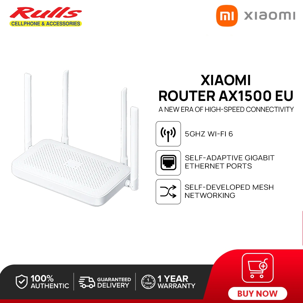 Xiaomi Router AX1500 EU | 5GHz WiFi 6 | Adaptive Gigabit Ethernet Port ...