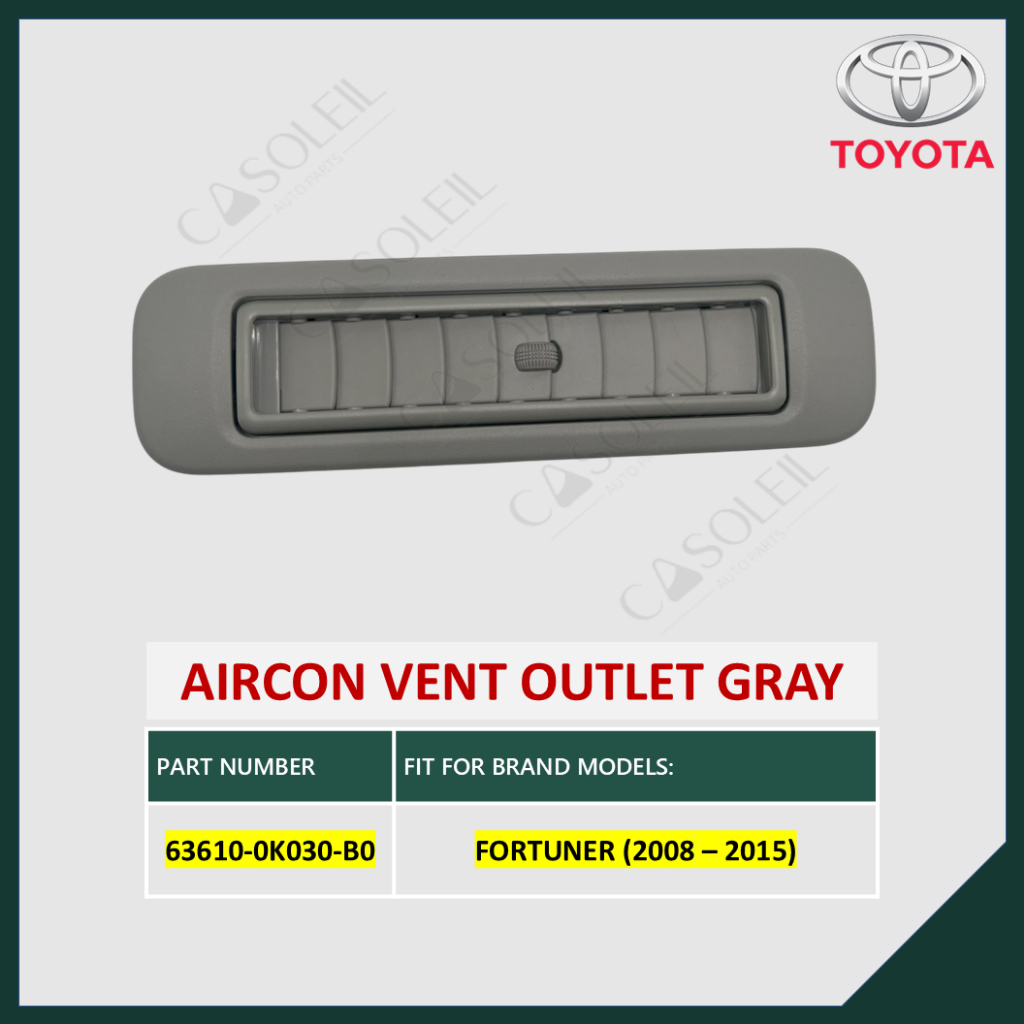 AIRCON VENT OUTLET GRAY (63610-0K030-B0) for Fortuner (2008-2015 ...