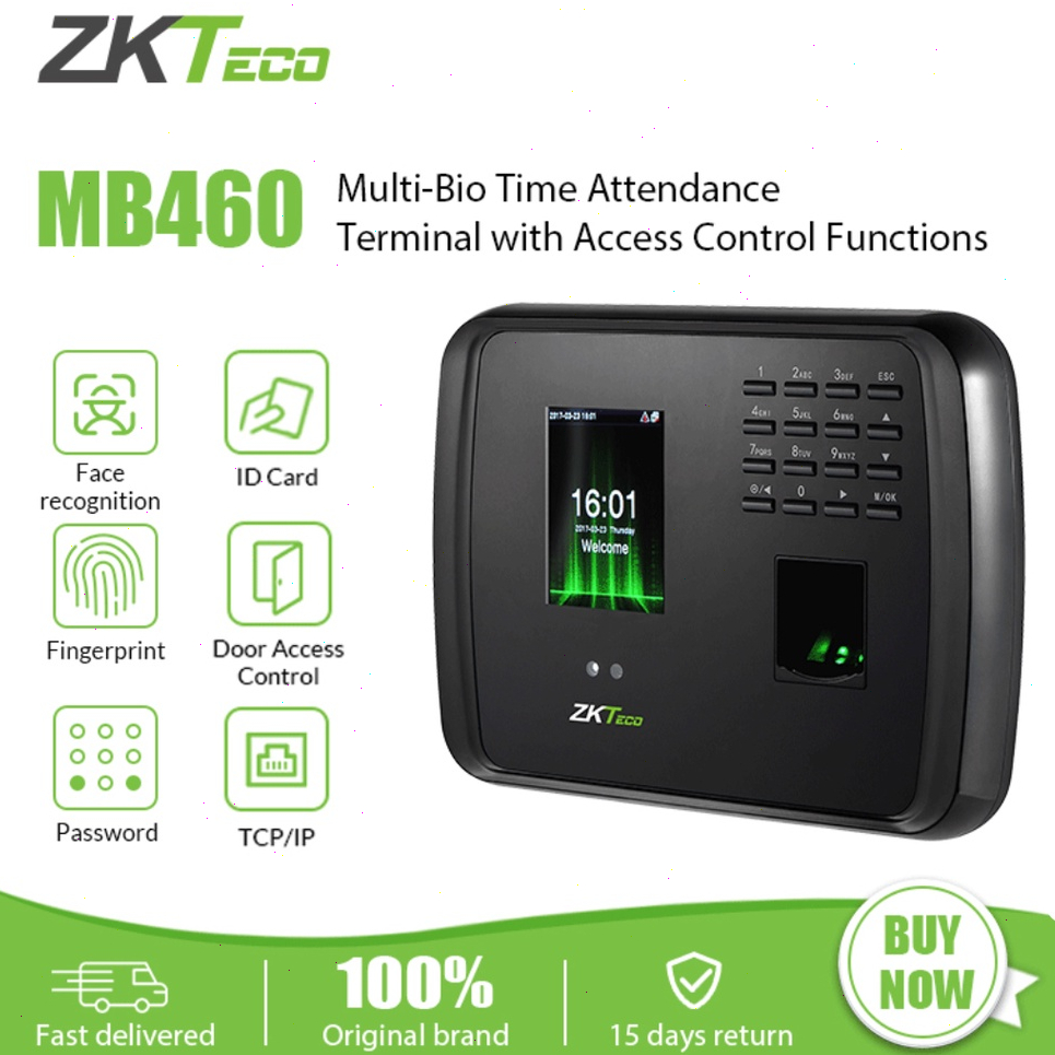 ZKTeco MB460/ID/ADMS Biometric Door Access Control Face Fingerprint ...