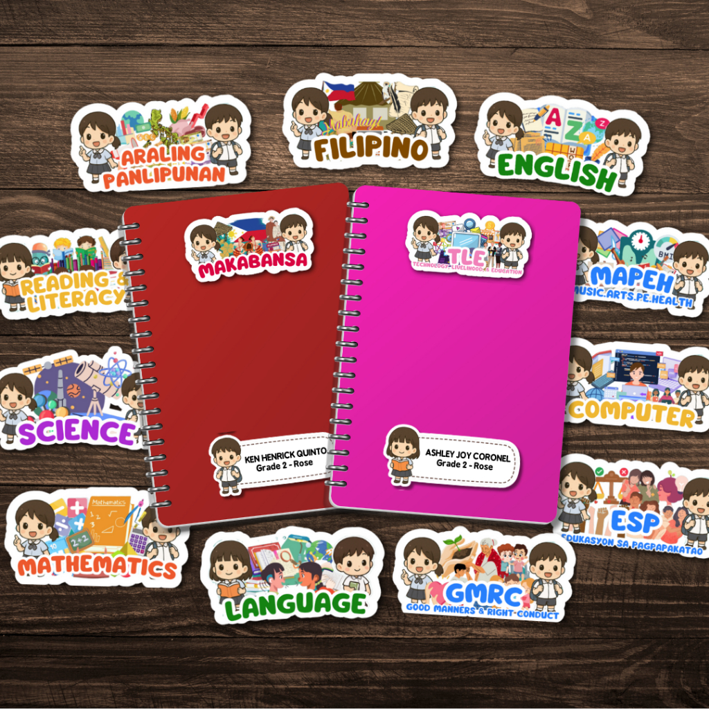 Subject / Name Label Stickers for Notebook Grade 1 to 10 | Shopee ...