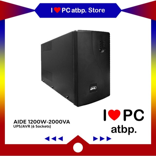 AWP Aide 1200W-2000VA UPS/AVR (6 Sockets) | Shopee Philippines