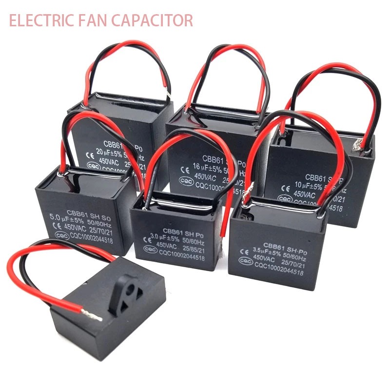 ELECTRIC FAN CAPACITOR W/ WIRE 1.5 uf & 2 uf 400v&450v AC eiling Fan ...