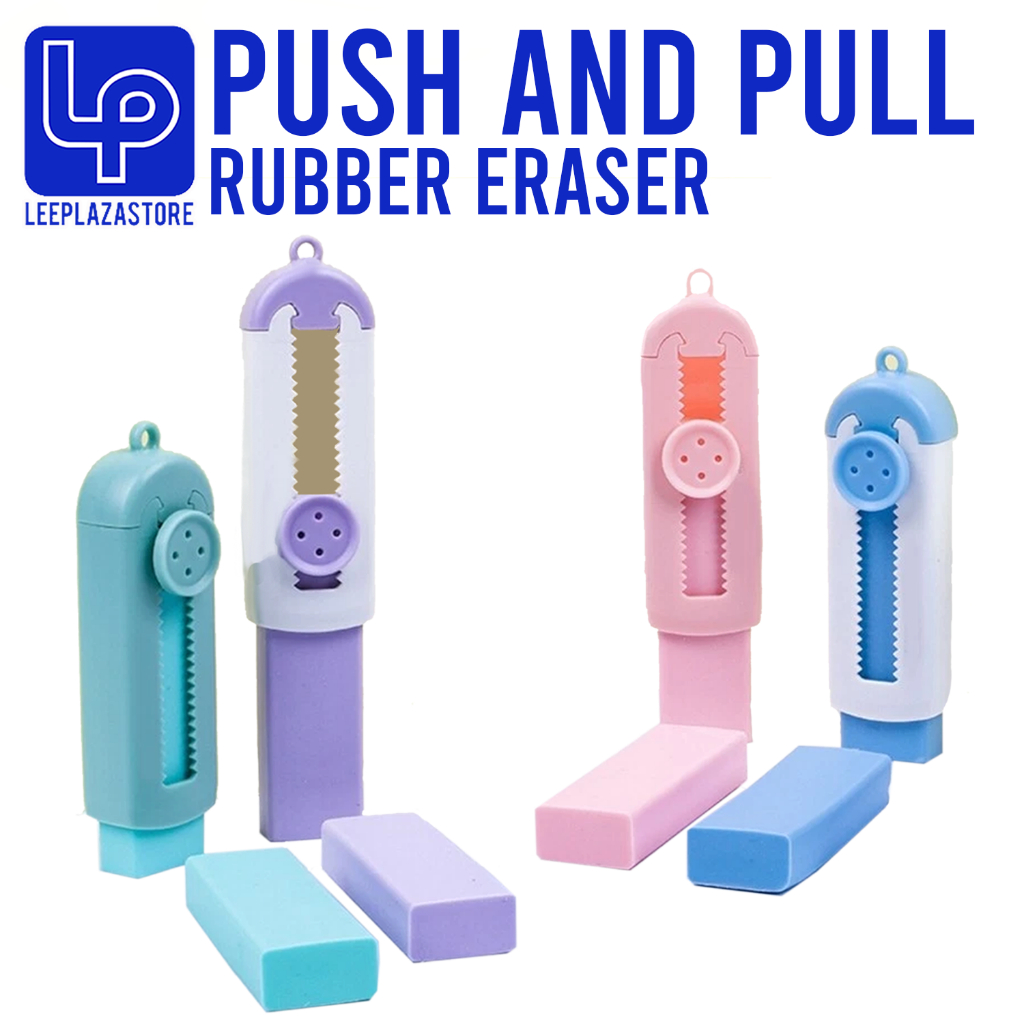 Push and Pull Rubber Eraser 4 + 1 Eraser with Refill | Shopee Philippines