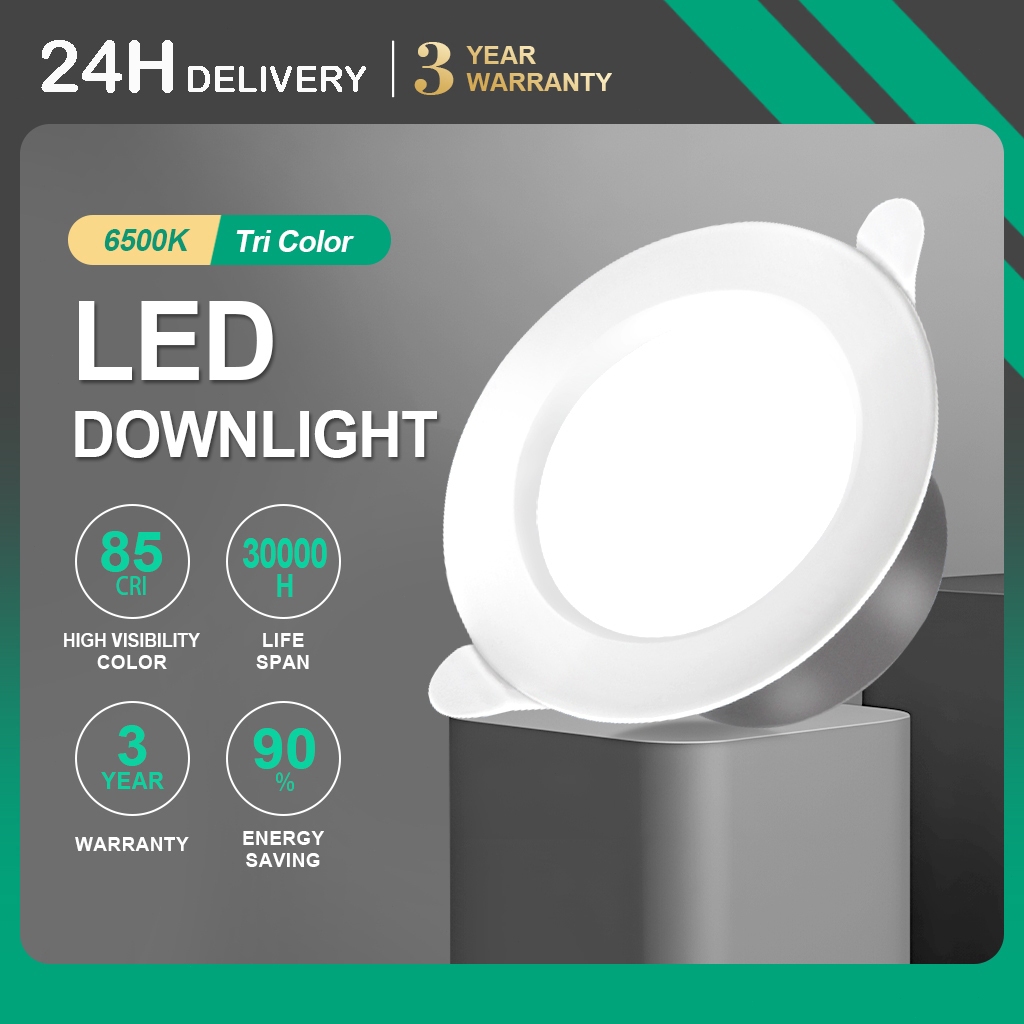 Pin Lights Tricolor Led Downlight Recessed Panel Ceiling Light 3Color ...