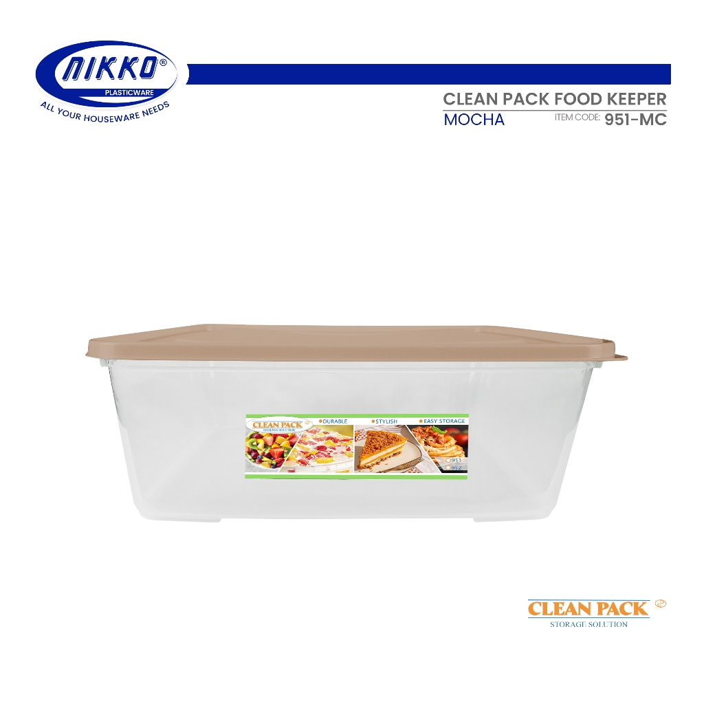 NIKKO Clean Pack Food Keeper - Rectangular SKU-CP-951 | Shopee Philippines