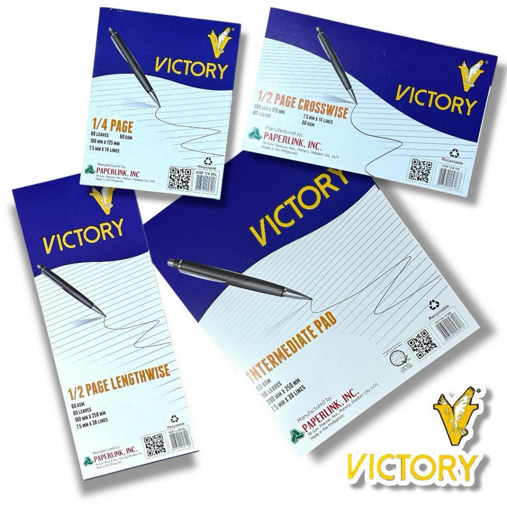 Victory Intermediate Pad Paper/Lengthwise/Crosswise/ 1/4 Page (80 ...