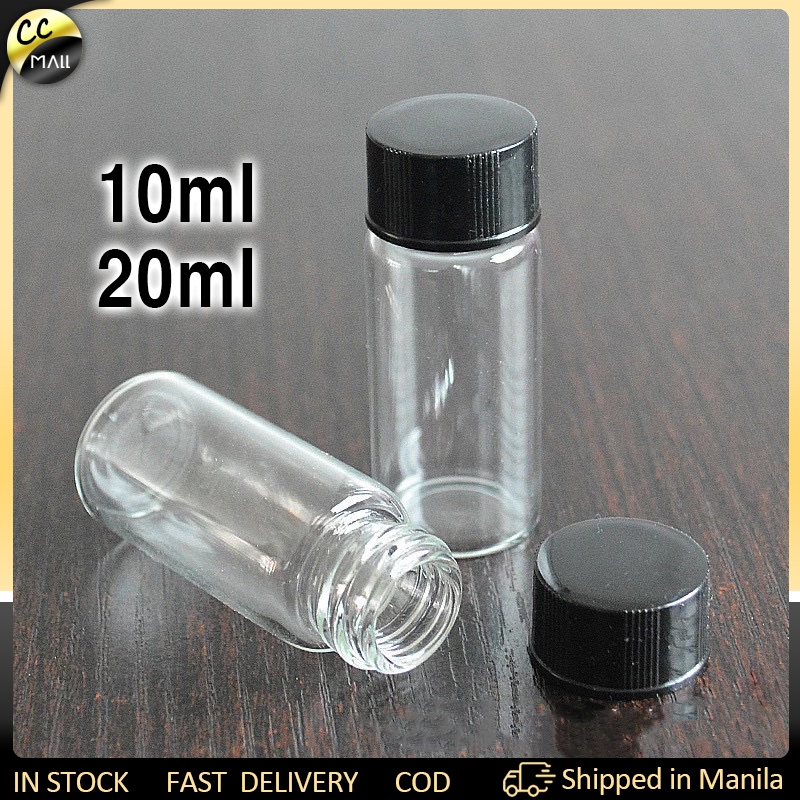10PCS High Borosilicate Glass Vials 10ml/20ml Leakproof For Medical ...